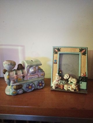 set portafoto e salvadanaio