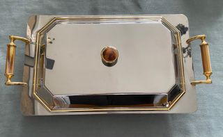 Vassoio con coperchio acciaio inox Made in Italy 