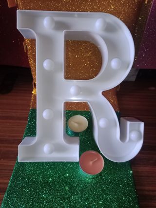 Lampara con pilas y lucecitas, R.