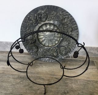 Portafrutta centrotavola in ferro lavorato a mano