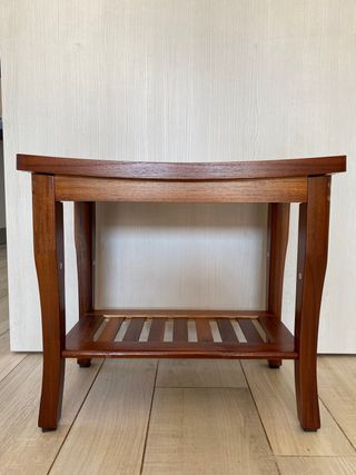 Teak shower bench  