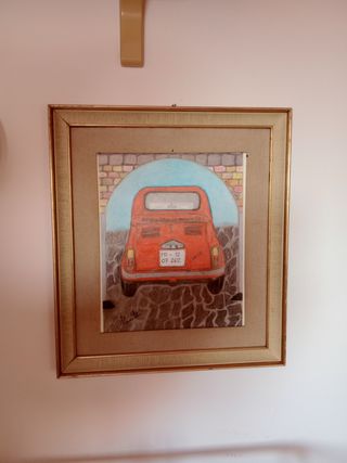 quadro vintage fiat500 c 
