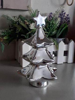 Decorazione Albero di Natale color argento metalli