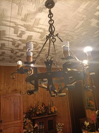 lampadario in ferro battuto 