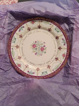 Hudson & Middleton China Piatto Elizabeth 2 Jubile