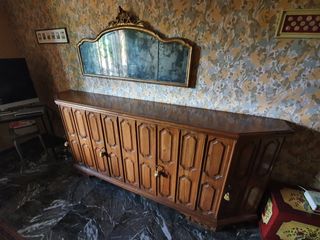 Antiquariato - Credenza a 4 ante in legno massello