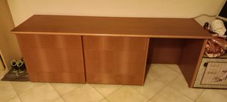 cassettiera + 2 comodini noce nazionale 