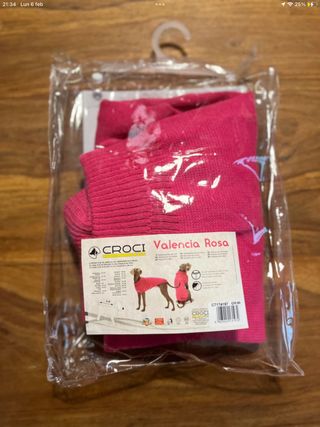 Maglione croci cane Valencia rosa taglia 80