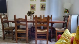 Tavolo Arte Povera 7 sedie piu' una