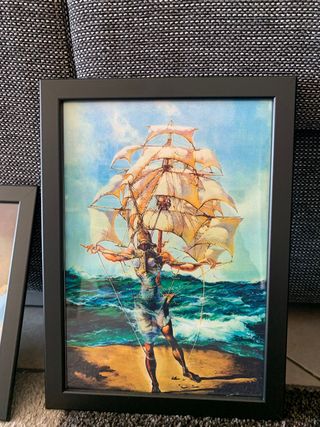 3 riproduzioni Salvador Dalí con cornice