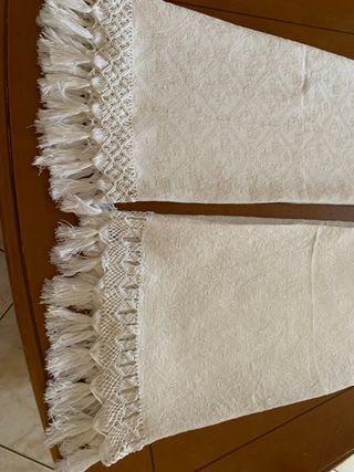 Coppia asciugamani molto antichi