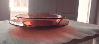 Piatti in vetro Ambrato 