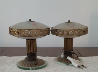 Coppia lampade art deco funzionaneti h 15 cm