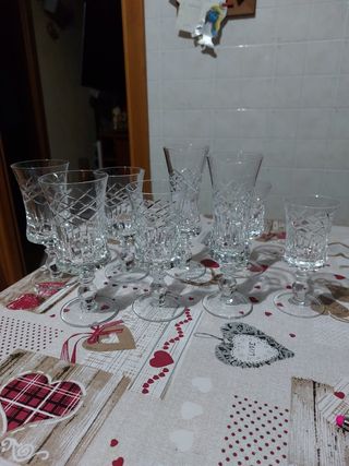 Bicchieri cristallo vintage assortiti