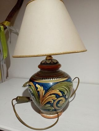 lampada decori floreali made in Sicilia 
