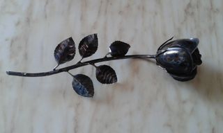 Rosa in argento 800 anni 60