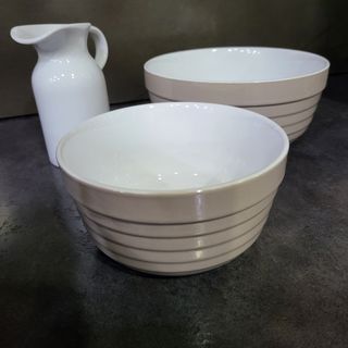 Set ciotole in ceramica col. tortora