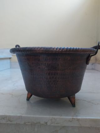 Portavaso in rame fatto a mano 