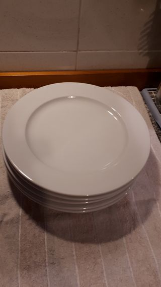 lotto piatti in ceramica bianca 