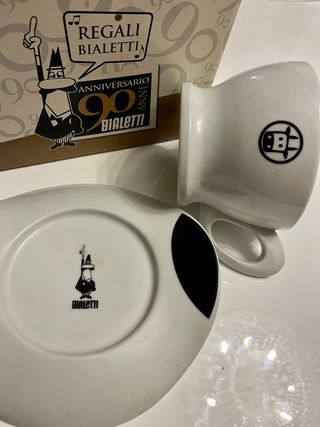 Tazza grande con piatto Bialetti 