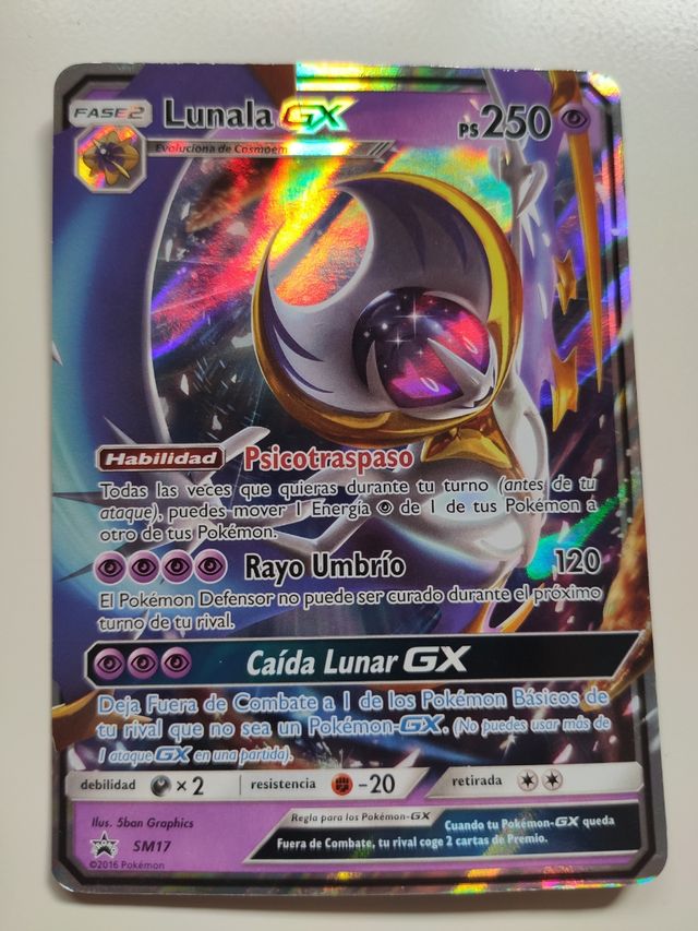 Carta Pokémon Lunala GX de segunda mano por 4 EUR en Sevilla en WALLAPOP