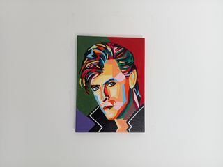 David Bowie - popart portrait in canvas