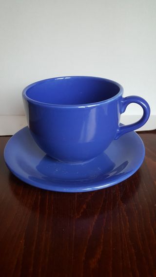 Tazzone con sottopiatto in ceramica 