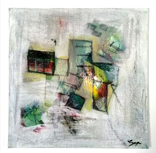 "es complicado" arte abstracto original/pintura