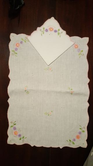 Tovaglietta all'americana con tovagliolo in lino 