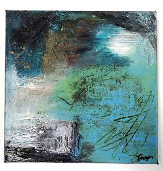 "Marea pacífica" arte abstracto original/pintura