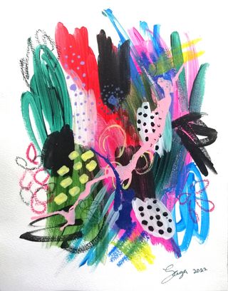 que vida tan colorida"arte abstracto/pintura