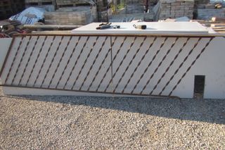 4 ringhiere in ferro battuto di lunghezza m2,45 