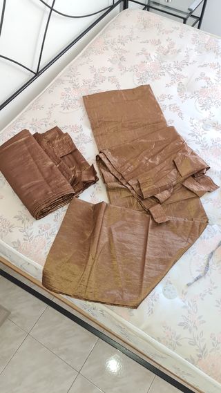 coppia di tende lunghe Linea oro