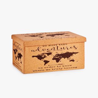 Cesto Pongotodo plegable corcho mapamundi.72*36*