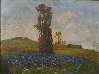 Dipinto olio inizio '900 ▪ Lavanda in Provenza