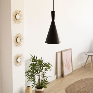 Lámpara Techo Negra Metal Mod 1 Bombilla 4W Incl.