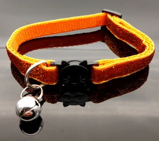 Collare Laminato Arancio con Campanella