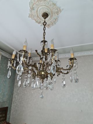 lampadario in ottone stile luigi XV 