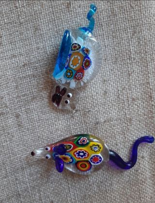 Gatto e topo in murano 