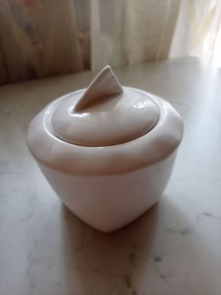 zuccheriera porcellana bianca