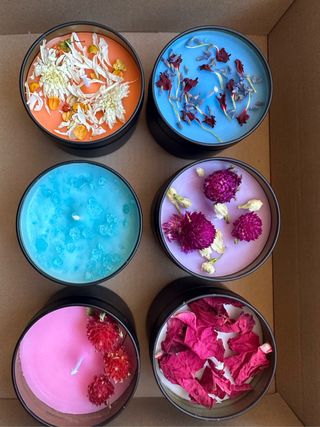 Box 6 candele colorate 