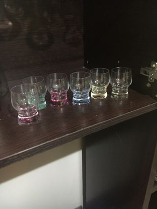 Bicchieri cristallo grappa limoncello colora 