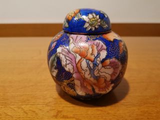 Vaso cinese in porcellana vintage hand painted