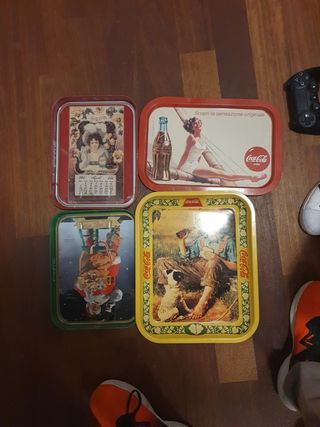 4 vassoii vintage cocacola