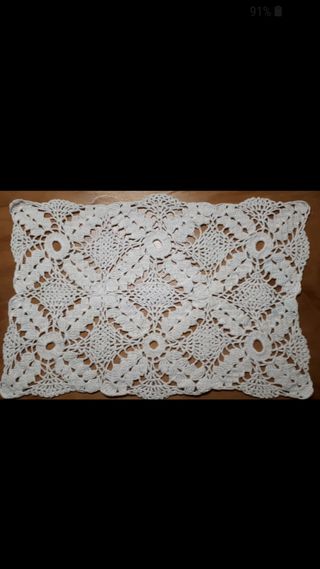 Centro tavola vintage fatto a mano cm. 39x27