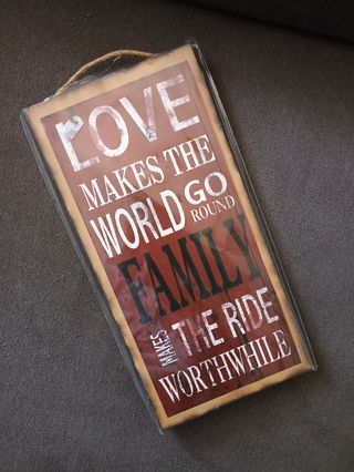 Quadro in legno frase famiglia