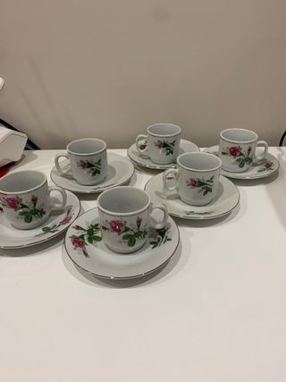 set 6 tazzine + 6 piattini