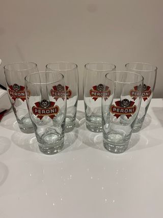 6 bicchieri birra peroni
