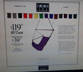 Sedia sospesa hanging sky chairs nuova