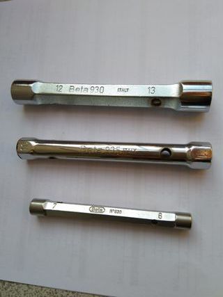 3 chiavi a tubo Marca Beta da 6/7, 10/11,12/13 mm.
